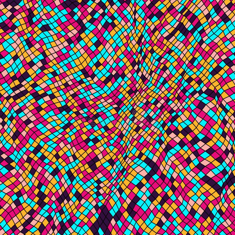 Abstract Checkered Waves - - Vector Illustration Stock Vector ...