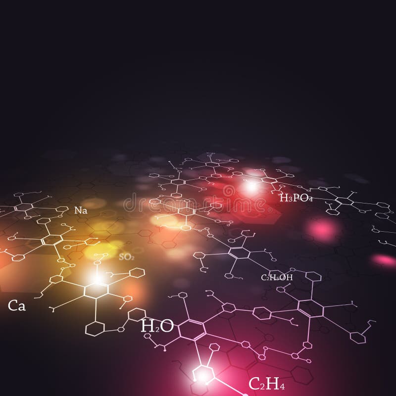 Chemical Abstract White Background Stock Illustration - Illustration of ...