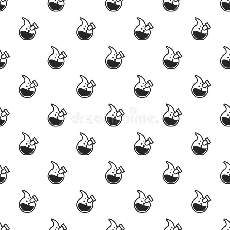 Abstract Chemical Flask Pattern Seamless Stock Vector - Illustration of ...