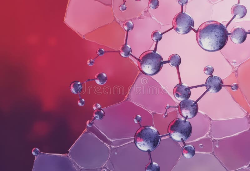685 Abstract Illustration Molecular Structure Vibrant Colors Stock ...