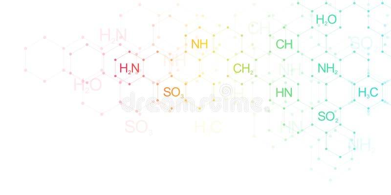 Chemical Abstract White Background Stock Illustration - Illustration of ...