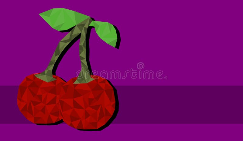 Polygon Color Cherry Stock Illustrations – 178 Polygon Color Cherry ...