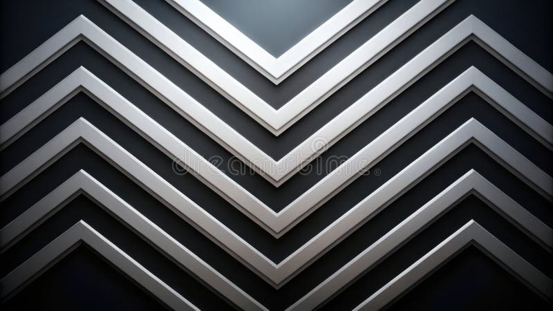 Abstract Chevron Pattern with Metallic Accents on a Dark Background ...