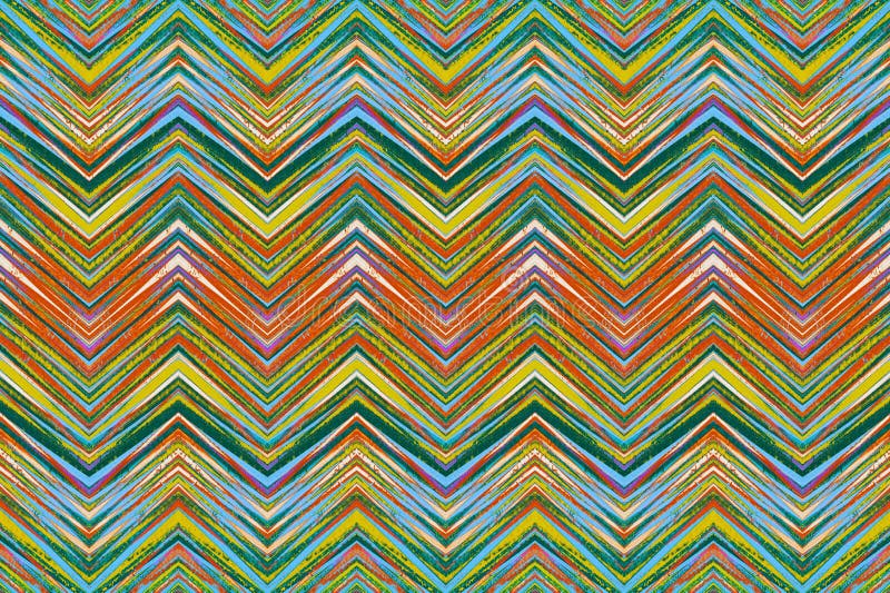 Abstract Chevron Seamless Pattern with Colorful Stripes Stock ...