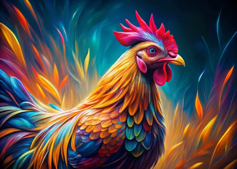 Abstract Chicken Art: a Striking Visual Interpretation of Poultry in ...
