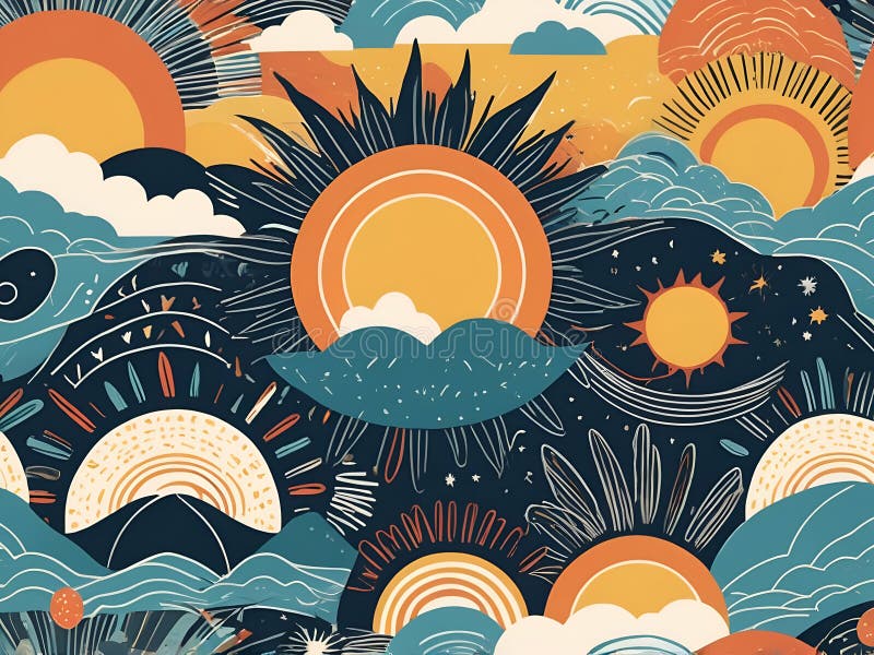 Rising Sun Pattern Stock Illustrations – 1,342 Rising Sun Pattern Stock ...