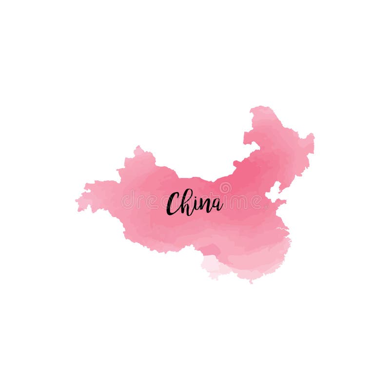 Abstract China Map on White Background Stock Vector - Illustration of ...