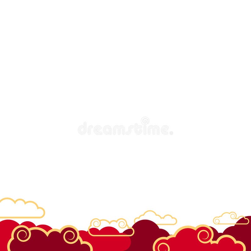 Abstract Chinese Cloud Border Decoration Stock Vector - Illustration of ...