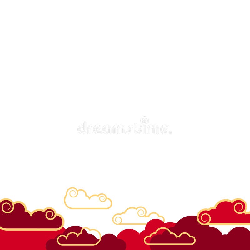 Abstract Chinese Cloud Border Decoration Stock Vector - Illustration of ...