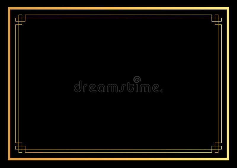 Abstract Chinese Style Golden Frame. Vector Illustration EPS10 Stock ...