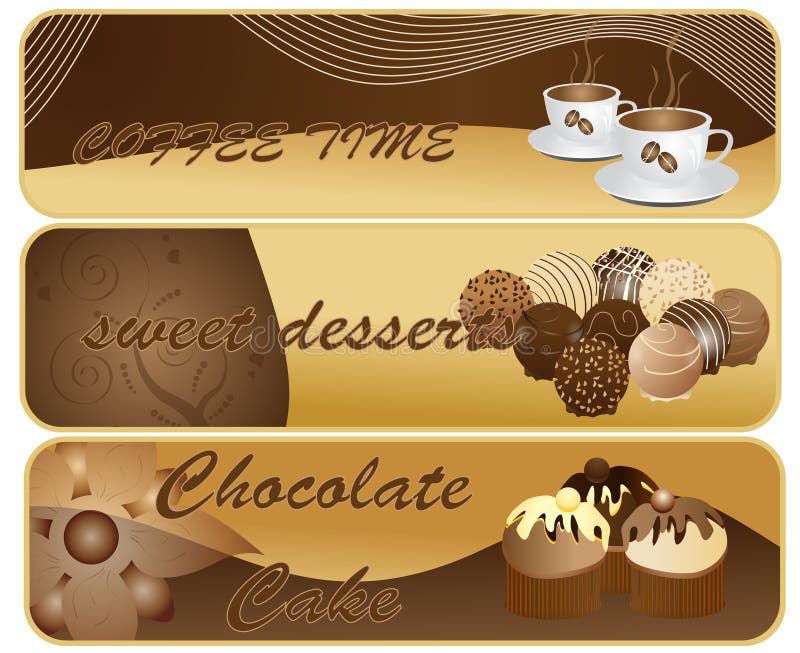 Chocolate banners vertical stock vector. Illustration of isolated ...