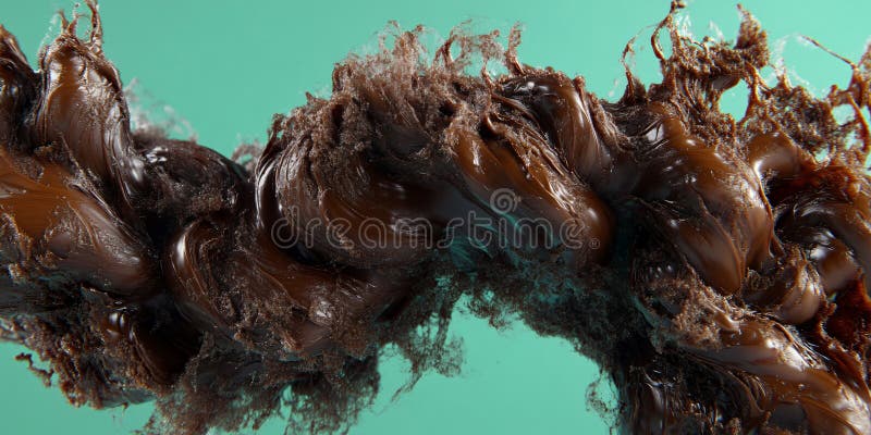 Abstract Chocolate Swirl Liquid Splash 3D Render High Quality Image ...