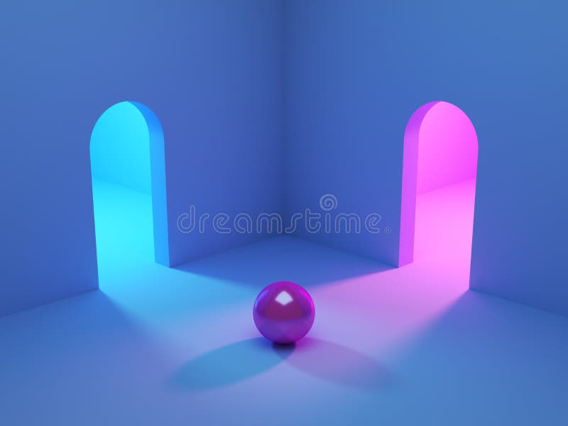 Abstract Choice of Two Doors Stock Illustration - Illustration of open ...