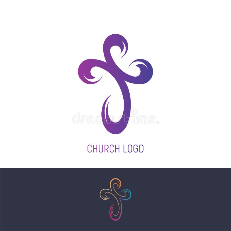 Embleem Van De Kerk Christelijke Symbolen Vector Illustratie ...
