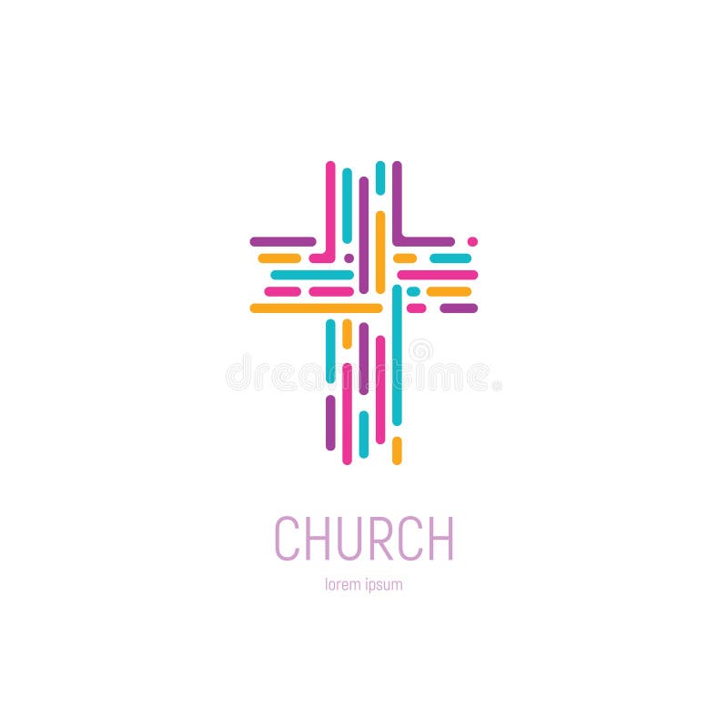 Abstract Christian Cross Logo Vector Template. Church Logo Stock Vector ...