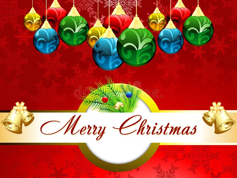 Abstract Christmas Background with Bell Stock Vector - Illustration of ...