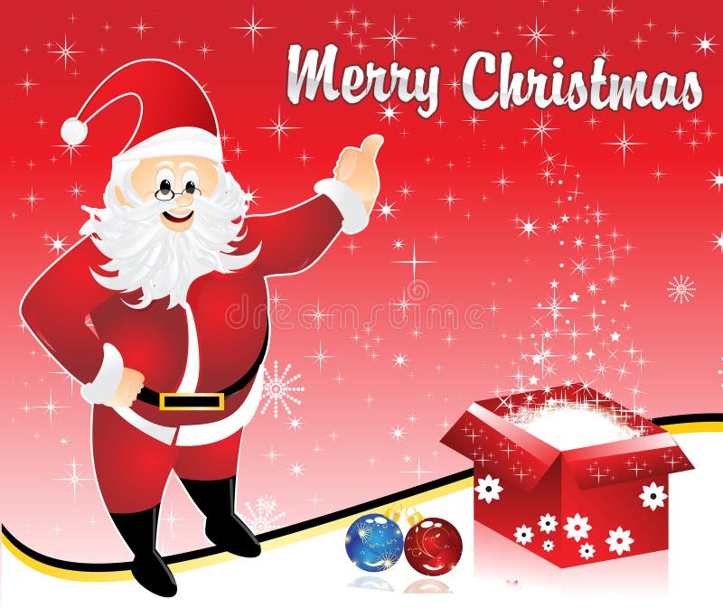 Abstract Christmas Background with Santa Stock Vector - Illustration of ...