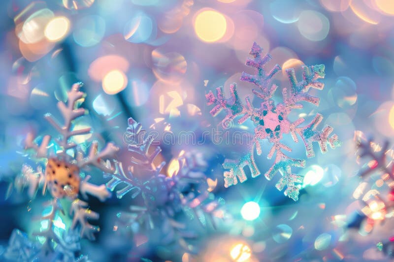 Abstract Christmas Background with Sparkling Lights, Festive Colors ...