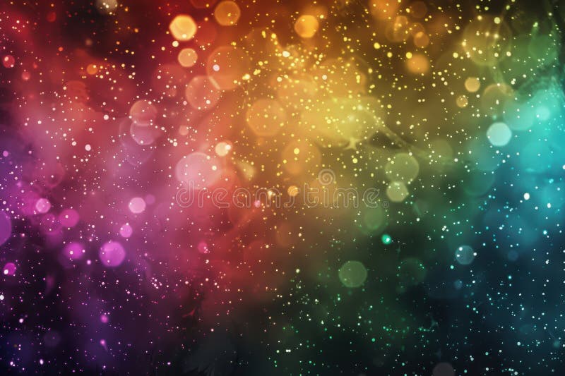 Abstract Christmas Background with Sparkling Lights, Festive Colors ...