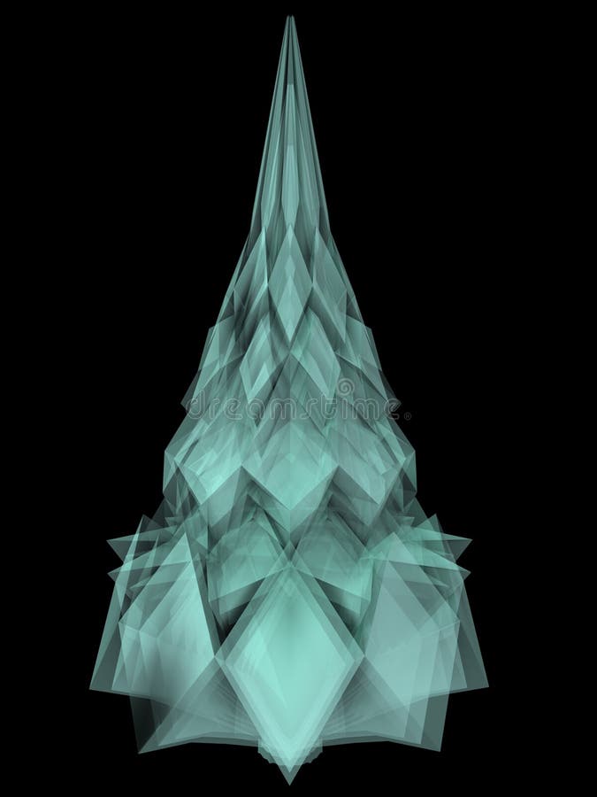 Abstract Christmas Crystal Diamond Tree Stock Photo - Image of fantasy ...