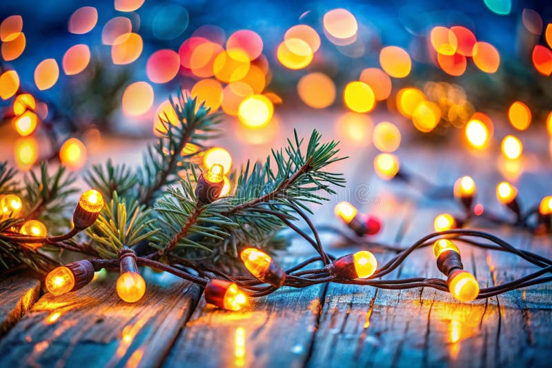 Abstract Christmas Lights on Background Stock Illustration ...