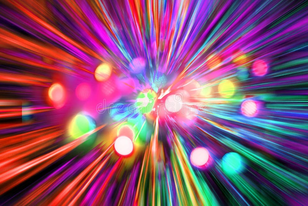 Abstract Christmas Lights Explosion Stock Image - Image of blur ...