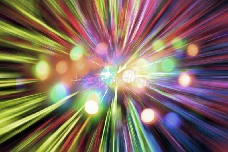 Abstract Christmas Lights Explosion Stock Illustration - Illustration ...