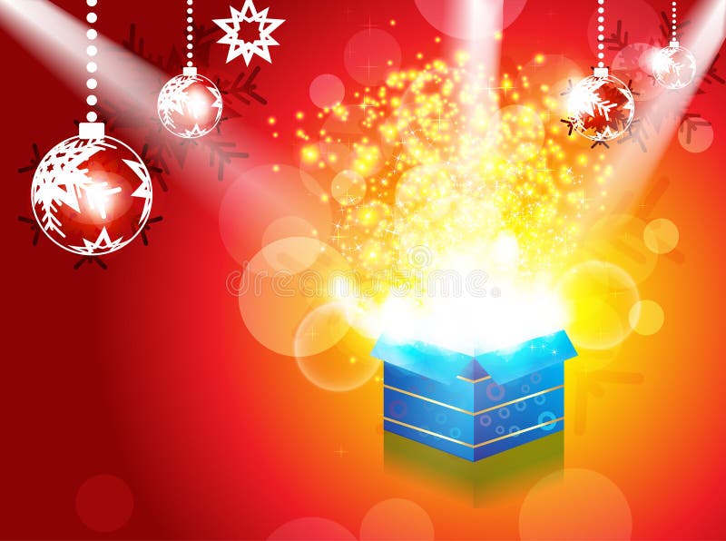 Abstract Christmas Magic Box with Spot Light Stock Vector ...