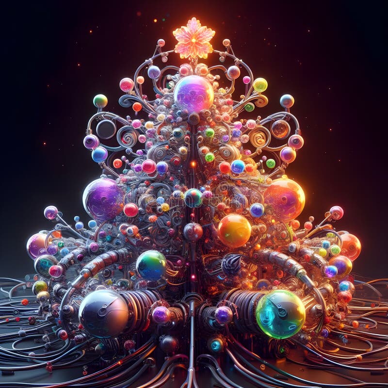 Abstract Christmas Tree Concept Stock Illustration - Illustration of ...