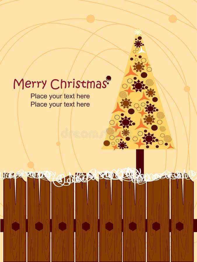 Abstract Christmas Tree Greeting Card Background Stock Vector ...