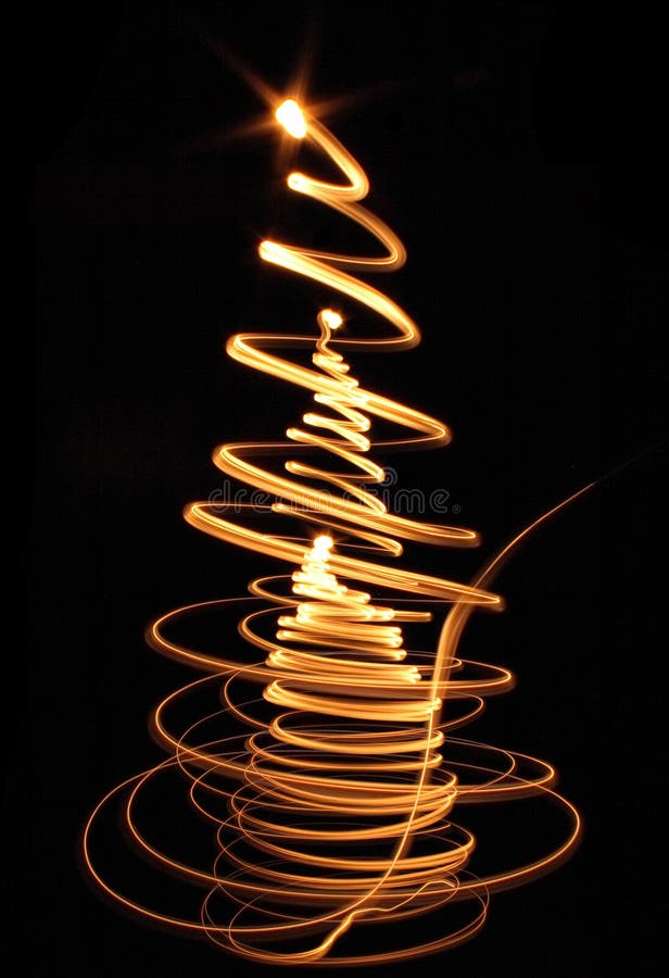 Abstract Christmas Tree Paint by Color Lights Stock Photo - Image of ...
