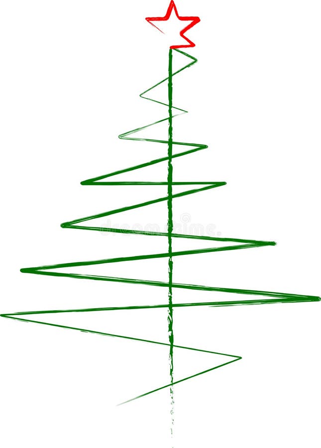 Abstract Christmas Tree, Sign, Symbol, Isolated Stock Vector ...