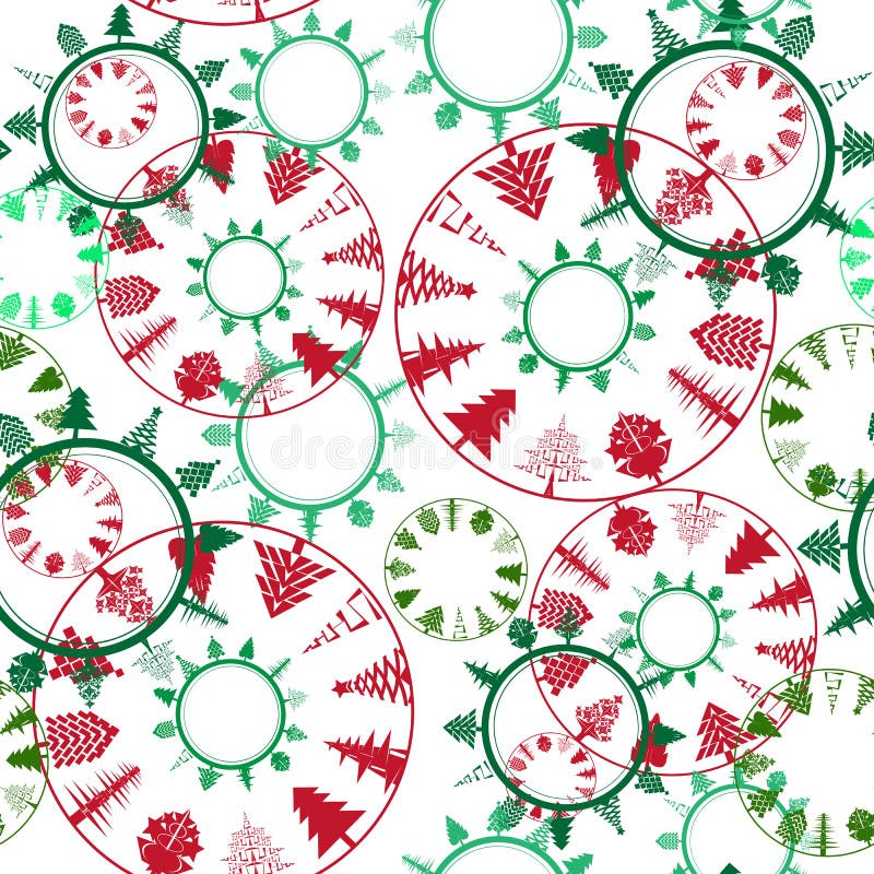 Abstract Christmas Trees Pattern Stock Illustration - Illustration of ...