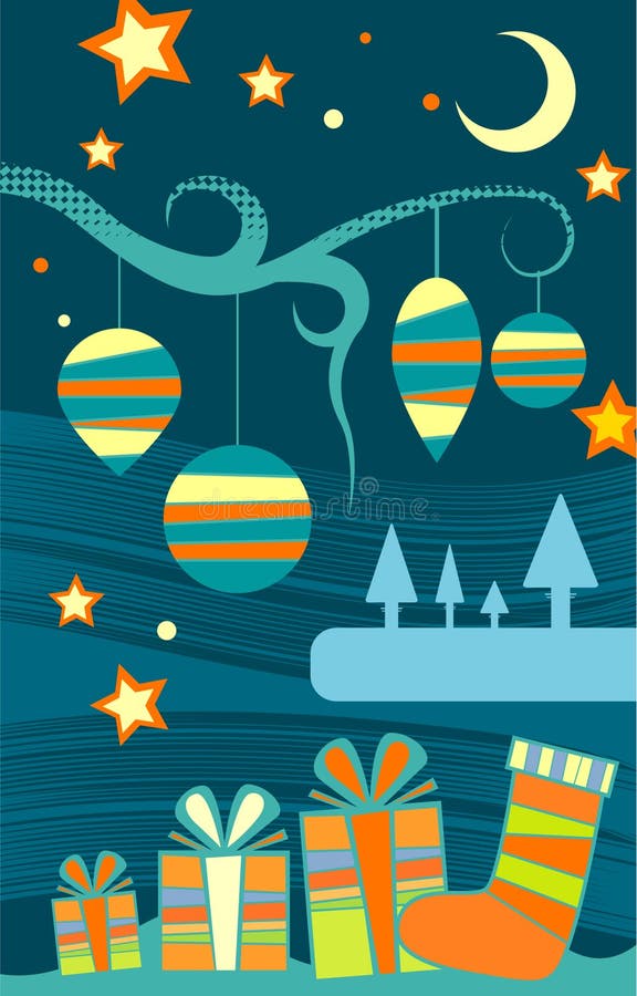 Abstract Christmas Vertical Background Stock Vector - Illustration of ...