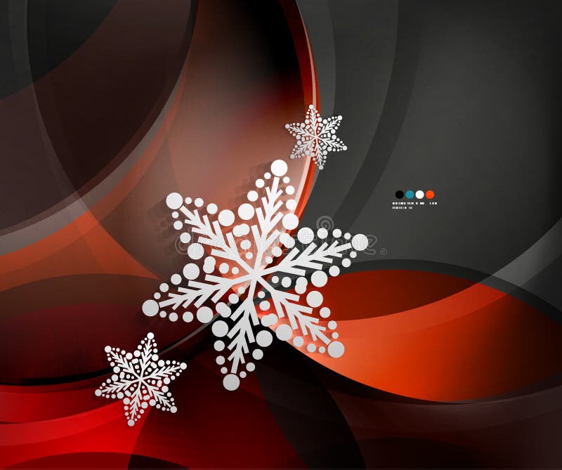 Abstract Christmas Wave Snowflake Background Stock Vector ...