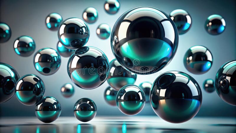 Abstract Chromatic Spheres in Dynamic Motion, Reflecting Light and ...