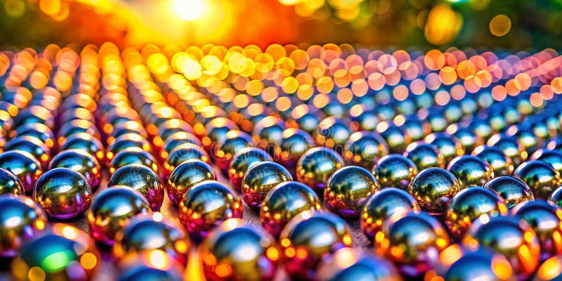 Abstract Chrome Ball Grid Pattern a Striking Visual Exploration of ...