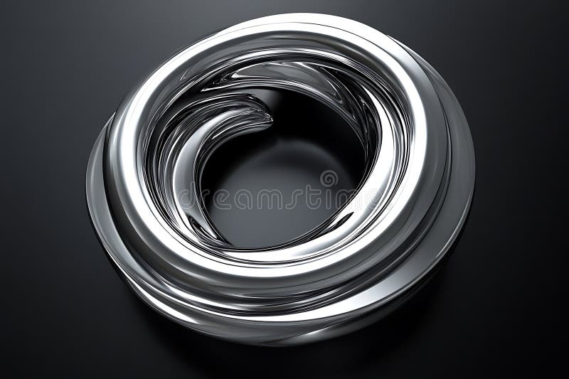 Abstract Chrome Circular Design Stock Illustration - Illustration of ...