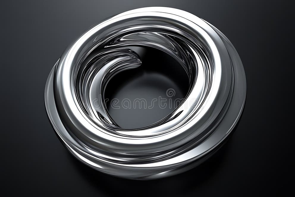 Abstract Chrome Circular Design Stock Illustration - Illustration of ...