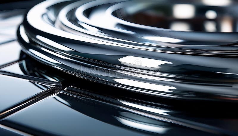 Abstract Chrome Effect Design Stock Illustration - Illustration of ...