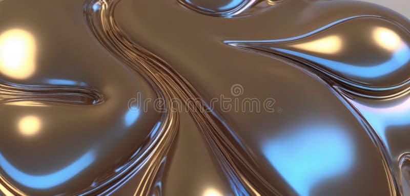 Abstract Chrome Figure Dark with Bright Highlights Stock Illustration ...