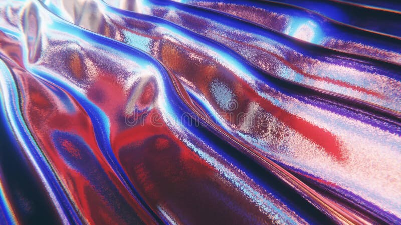 Iridescent Reflective Surface with Swirling Texture Stock Footage ...