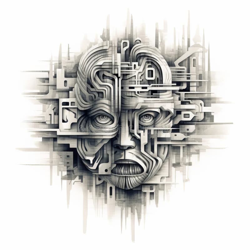 Abstract Cinema Art with Random Pencil Doodle Lines Texture Stock ...