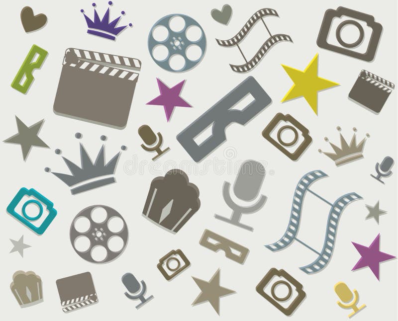 Abstract cinema pattern stock vector. Illustration of motion - 32339356