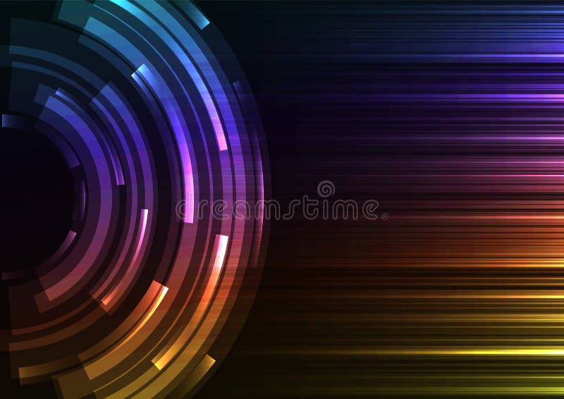 Circle Digital Abstract Layer Background Stock Vector - Illustration of ...