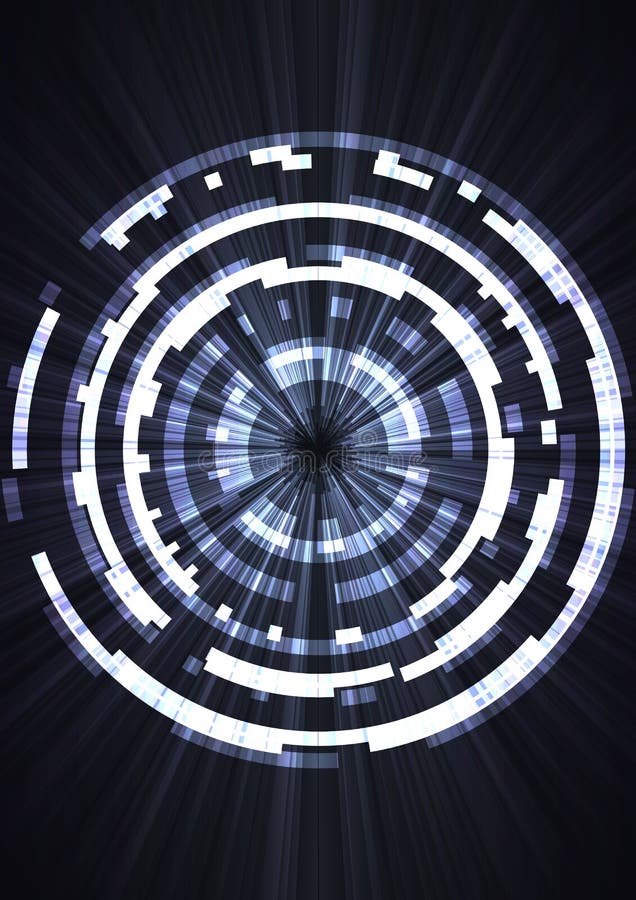 Circle Digital Pixel Abstract Background Stock Vector - Illustration of ...