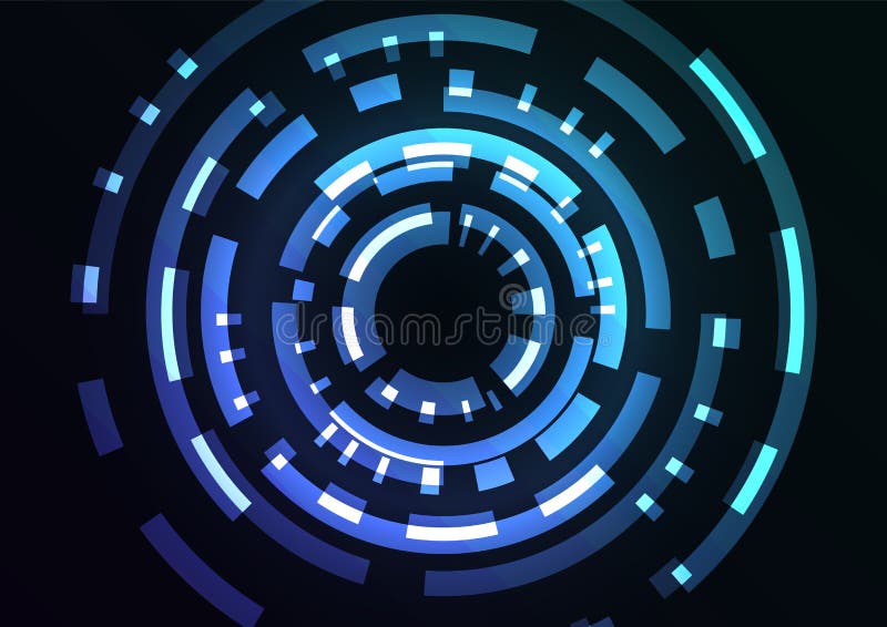 Circle Digital Pixel Abstract Background Stock Vector - Illustration of ...