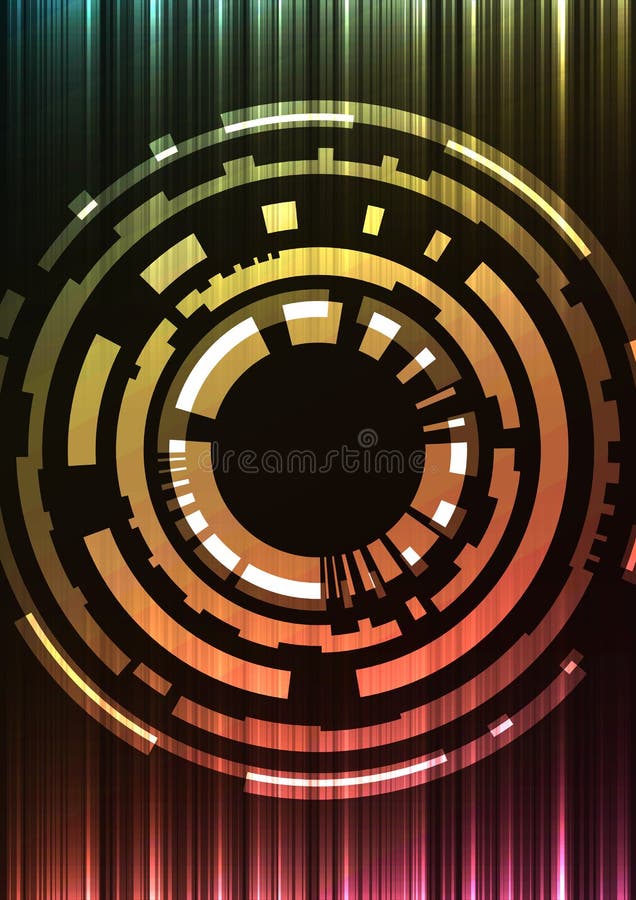Circle Digital Pixel Abstract Background Stock Vector - Illustration of ...