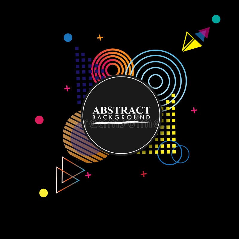 Abstract Circle Badge Geometric Pattern Design and Background with ...