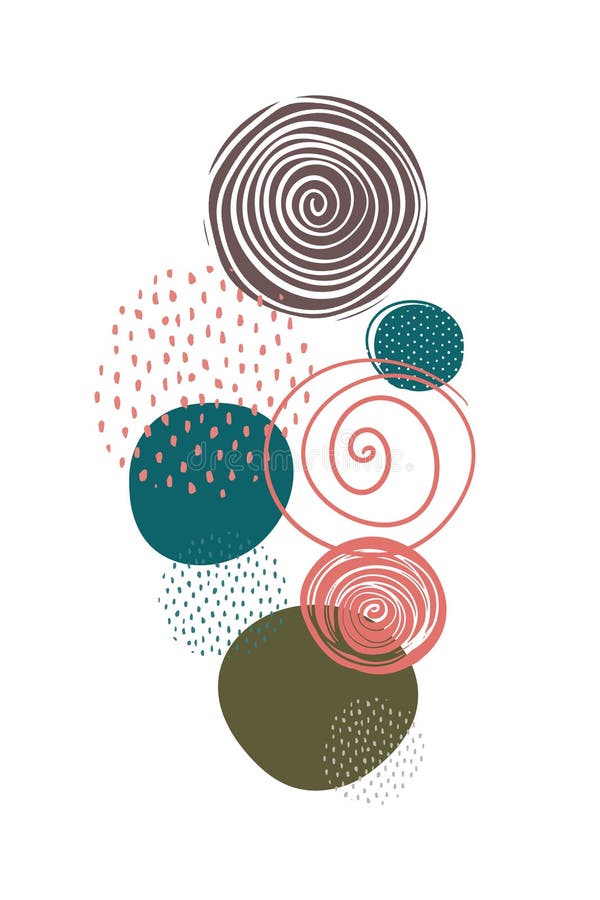 Abstract Circle Banner Art Print. Design for Wall Decoration, Postcard ...